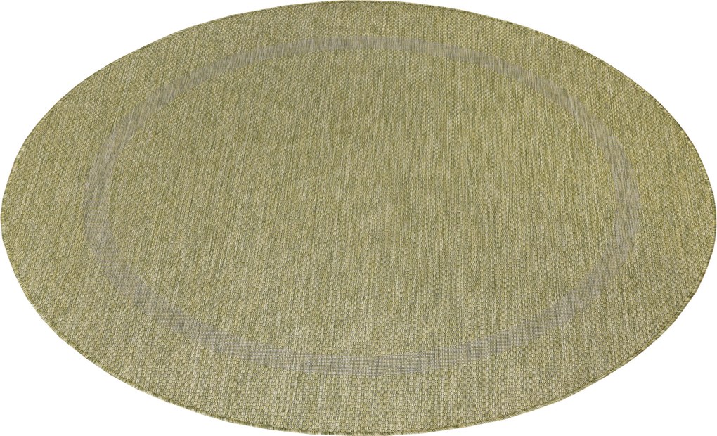 Ayyildiz, Kusový koberec Relax 4311 Green kruh, 200x200 (průměr) kruh, zelená, chodba / předsíň