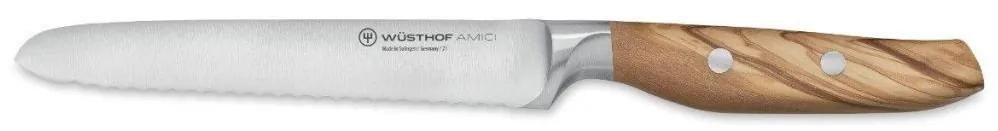 Wüsthof Wüsthof - Kuchyňský nůž zoubkovaný AMICI 14 cm olivové dřevo GG380