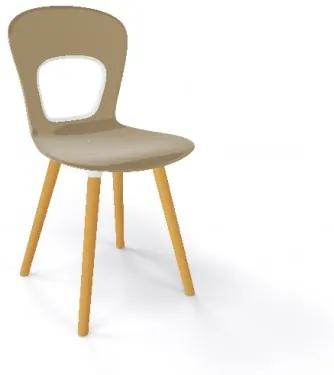 Gaber Plastová židle BLOG BL Barva plastu Gaber blog _ bílá - krémová Moření Scab FN-buk přírodní