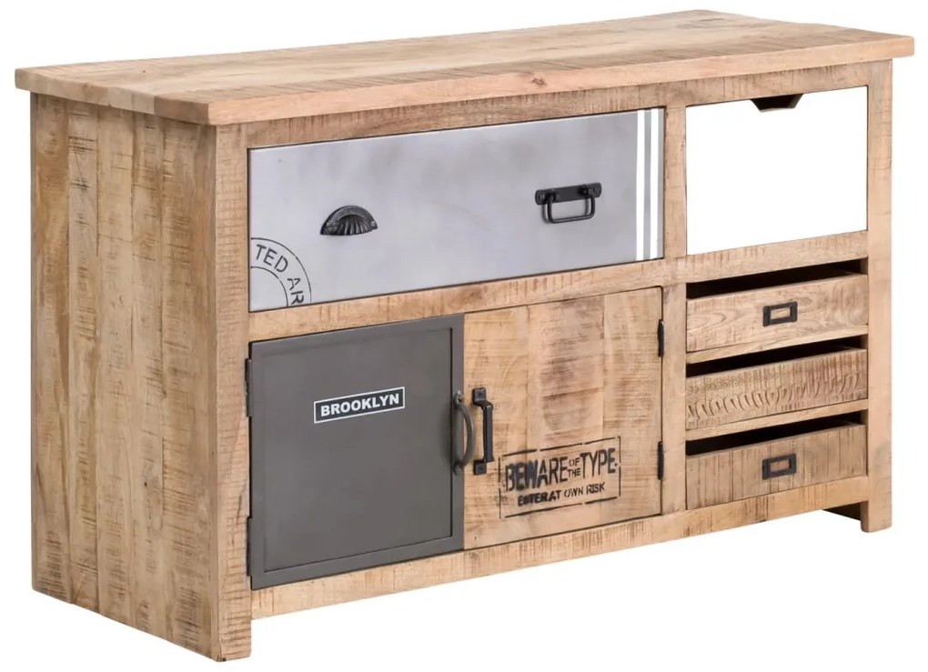 furniture-nabytek.cz - Masivní koupelnová sestava Padma II z mangového dřeva, lakovaná, přírodní barva