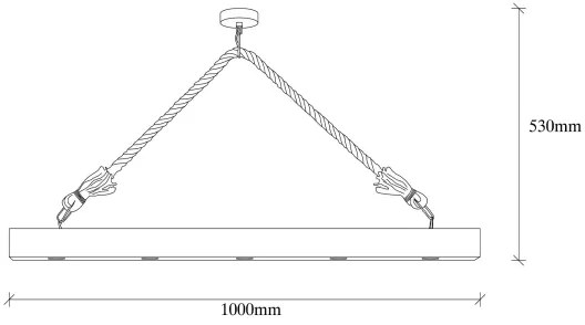 Lustr na lanku EREBOS 5xE27/100W/230V
