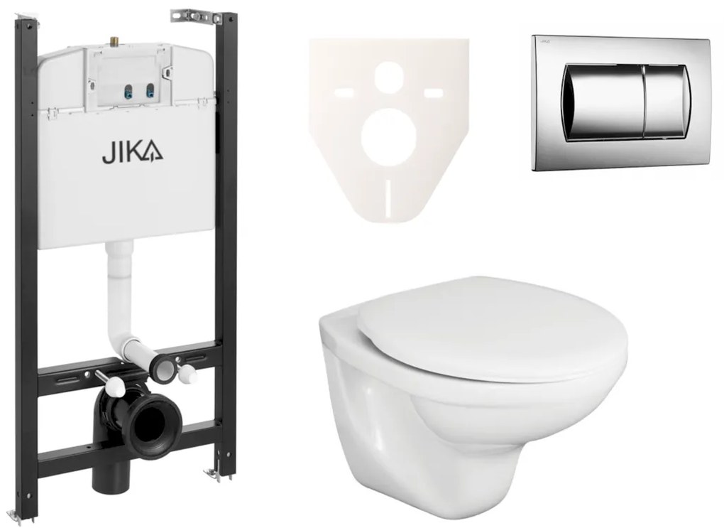 Cenově zvýhodněný závěsný WC set Jika do lehkých stěn / předstěnová montáž+ WC Fayans Neo SIKOJSJ2