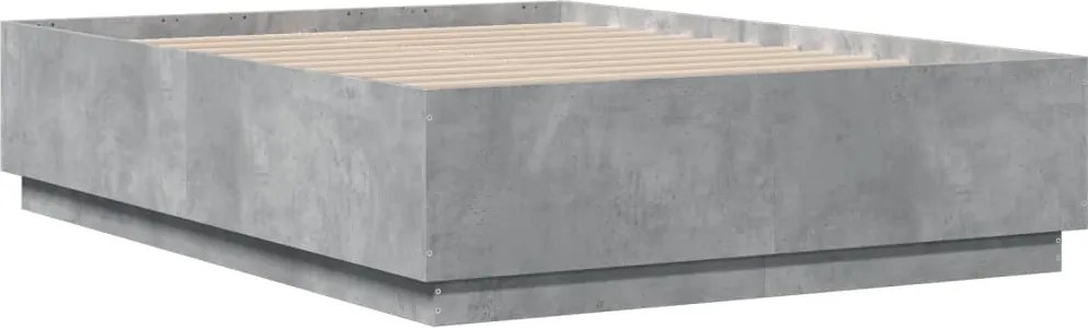 Rám postele betonově šedý 135 x 190 cm kompozitní dřevo 3209740