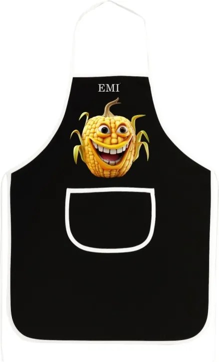 Kuchyňská zástěra Corny EMI, černá