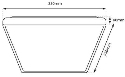 LED Koupelnové stropní svítidlo DABAR LED/17W/230V 4000K 33x33 cm IP44