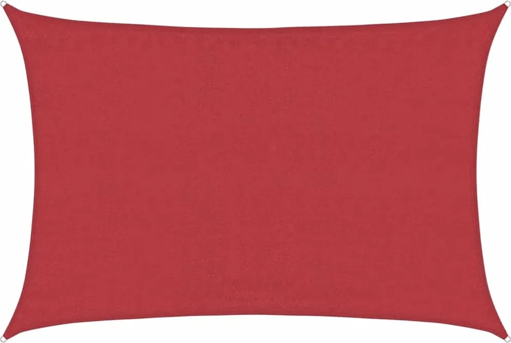 Plachta proti slunci 160 g/m² červená 4 x 6 m HDPE 311629