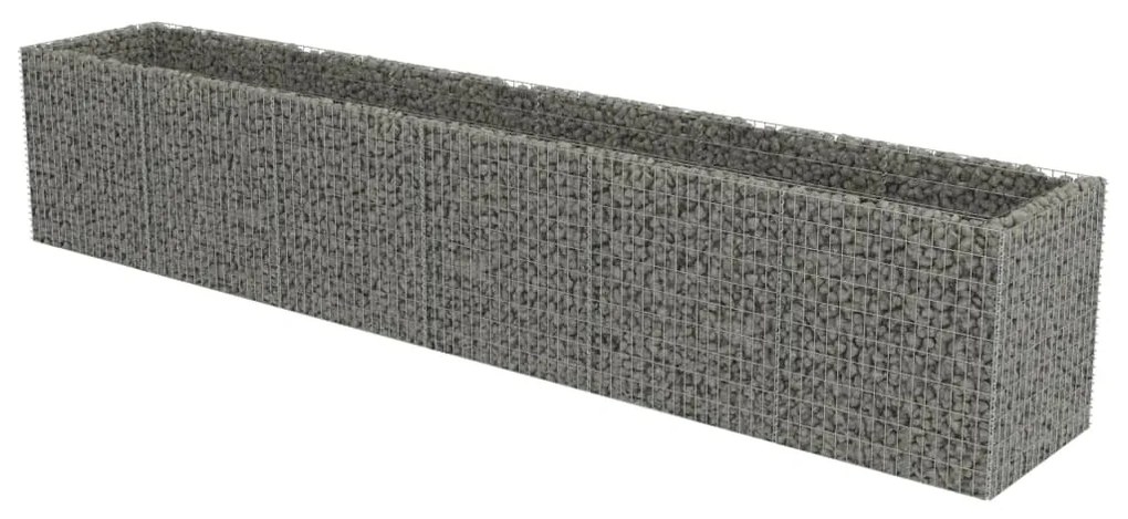 Gabionový vyvýšený záhon pozinkovaná ocel 540 x 90 x 100 cm 143554