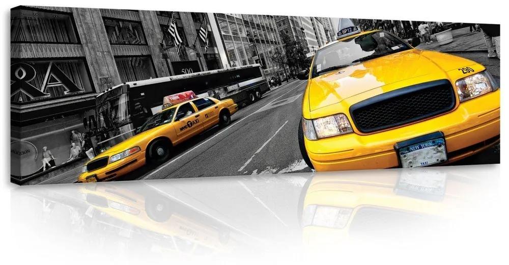 Postershop Obraz na plátně:  Manhattan Taxi (2) - 145x45 cm