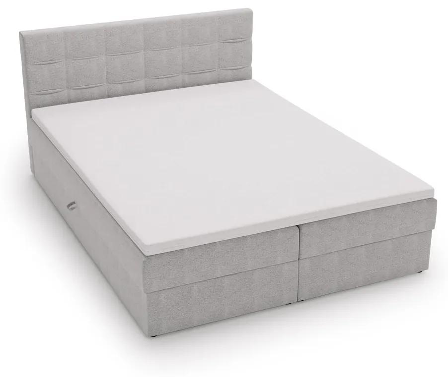 Čalouněná postel 180x200 ELSIE 2 s úložným prostorem - bílá