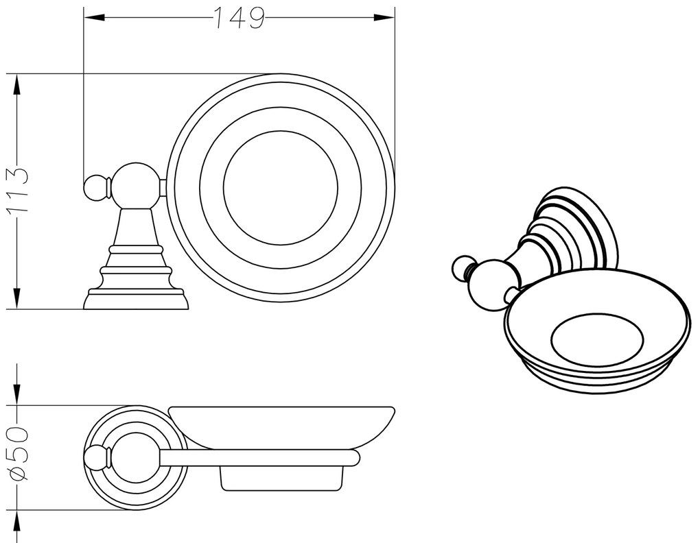 Sapho, DIAMOND mýdlenka, bronz, 1318-02
