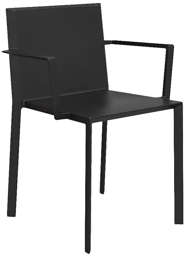 OnaDnes -20% VONDOM Černá plastová jídelní židle QUARTZ s područkami