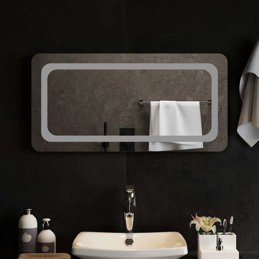 Koupelnové zrcadlo s LED osvětlením 80 x 40 cm 151785