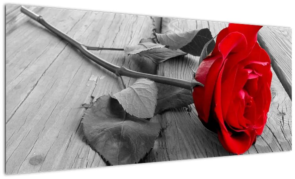 Obraz červené růže (100x40cm)