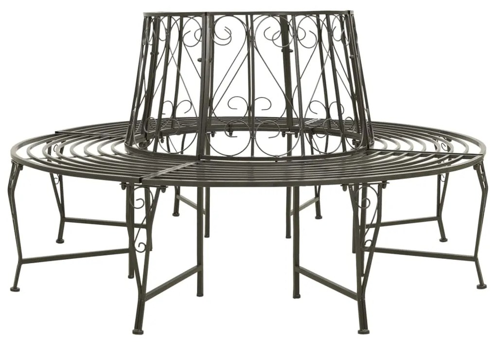 Zahradní lavice kolem stromu 160 cm ocel 313033