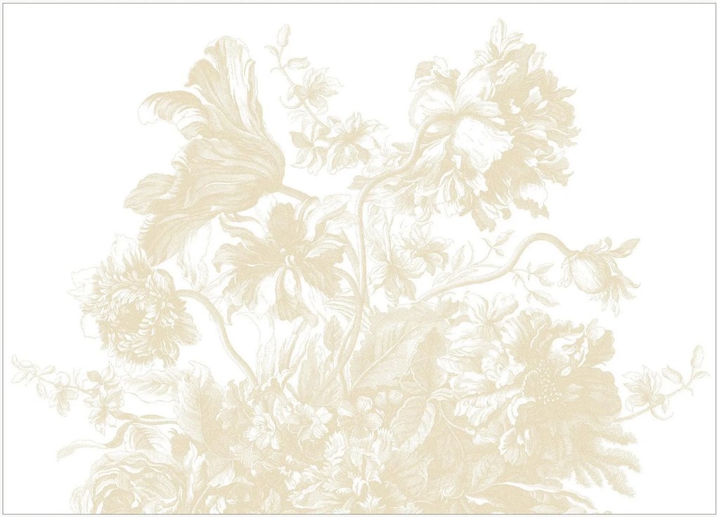 Tapeta Frans Uyterlinde - Engraved Flowers