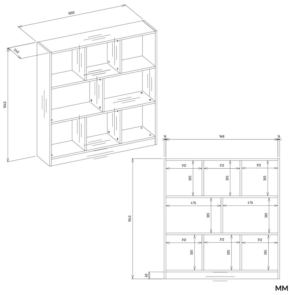 Regál FIESTA 8P dub artisan