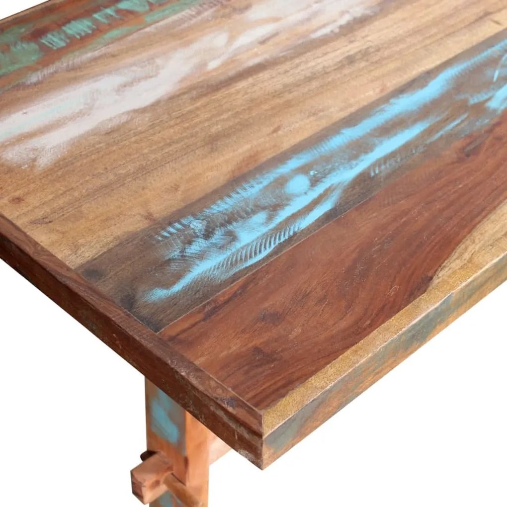 vidaXL Jídelní stůl s trnoží masivní recyklované dřevo 120x58x78 cm [244240]