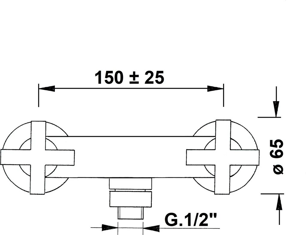 Sapho Sapho, TRAX nástěnná sprchová baterie, chrom, 686