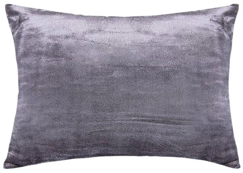 XPOSE® Mikroplyšový povlak na polštář - tmavě šedý 70x90 cm