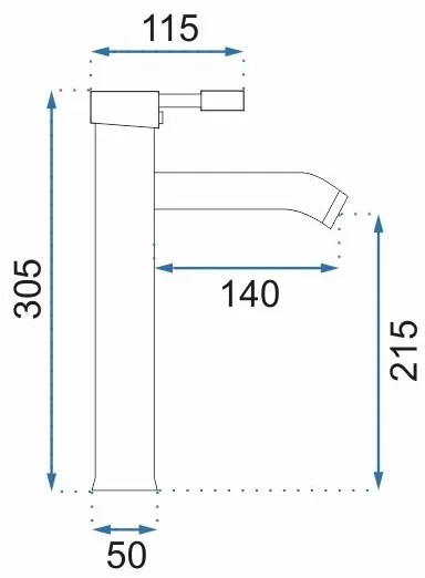 REA-B0027 - Umyvadlová baterie GRAF 30,5 cm lesklý chrom