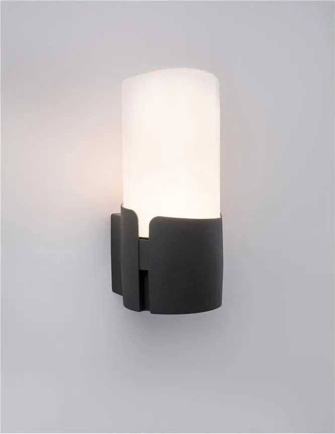 NV 9209211 Venkovní nástěnné svítidlo PYRO tmavě šedý hliník bílý akryl E27 1x12W 220-240V IP54 bez žárovky - NOVA LUCE