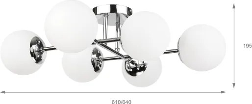 BRILAGI - Přisazený lustr MALONY 6xE14/20W/230V lesklý chrom