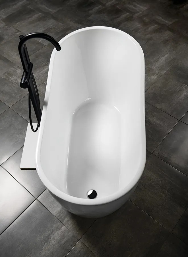 Aqualine, TISA volně stojící vana 150x75 cm, bílá, E1575