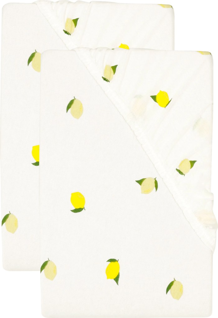Livarno® Sada žerzejových napínacích prostěradel, 90-100 x 200 cm, 2dílná, citron