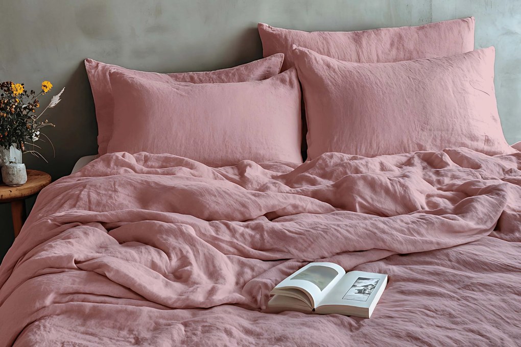 Mušelínové povlečení Retro pink - 2. jakost Velikost: 140 x 200 + 70 x 90
