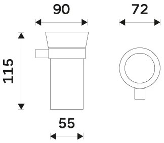 Nimco Držák na kartáčky BORMO - BR 11058KU-26