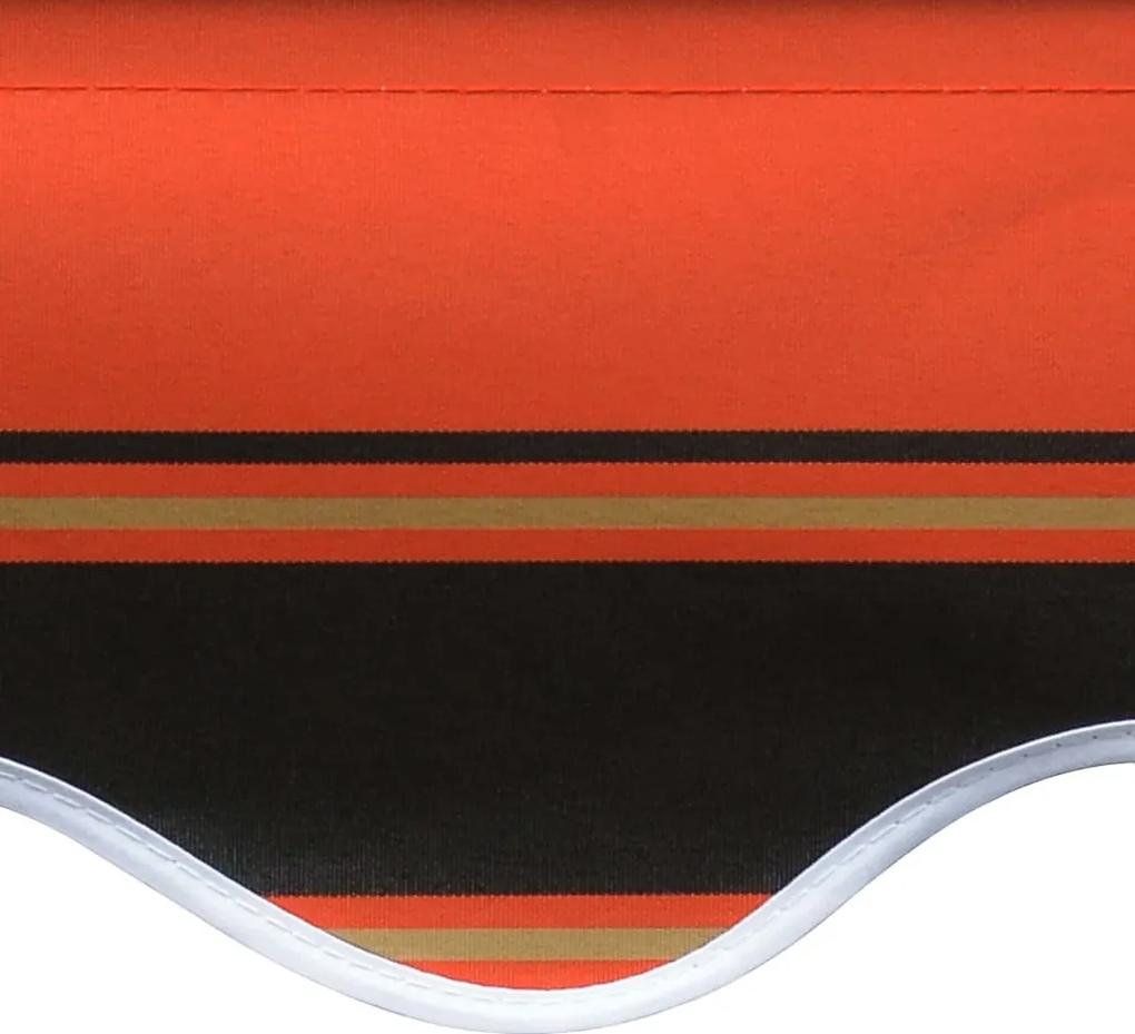 vidaXL Plachta na markýzu 400 x 300 cm plátěná [145724] Barva: oranžová a hnědá