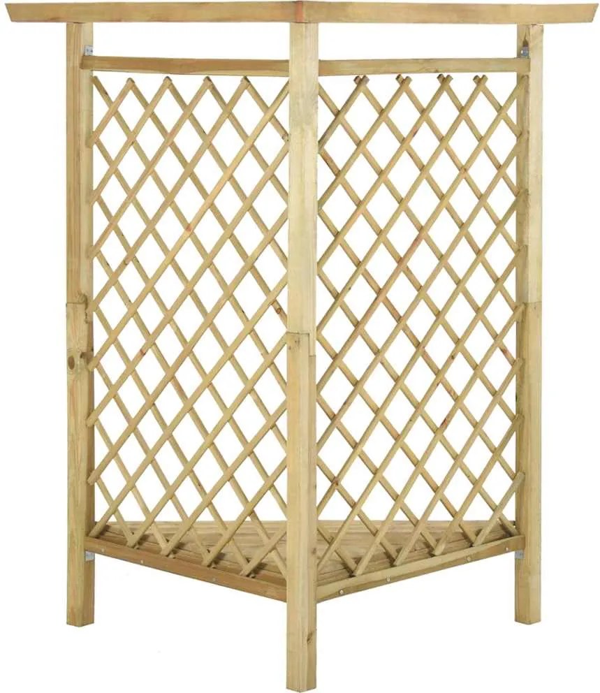 Rohová pergola s lavicí 166 x 81 x 174 cm impregnovaná borovice 318418