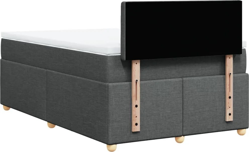 Box spring postel s matrací tmavě šedá 120x200 cm textil 3286662