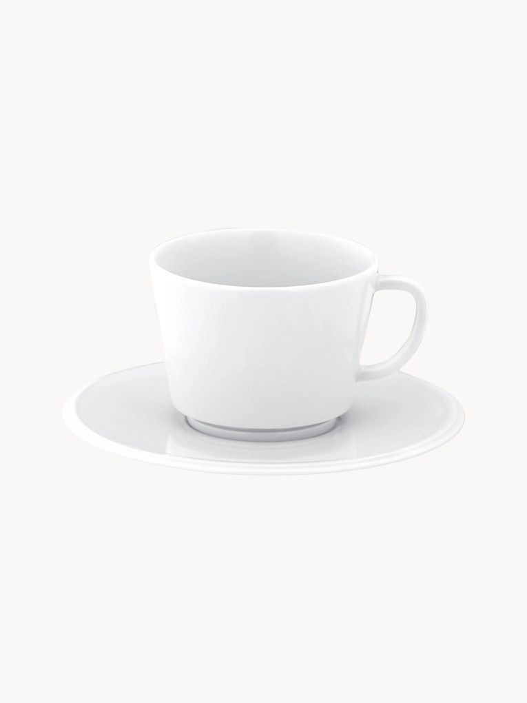 Sada ručně vyrobených porcelánových XS šálků na kávu's podšálkem Vitruv, 2 díly