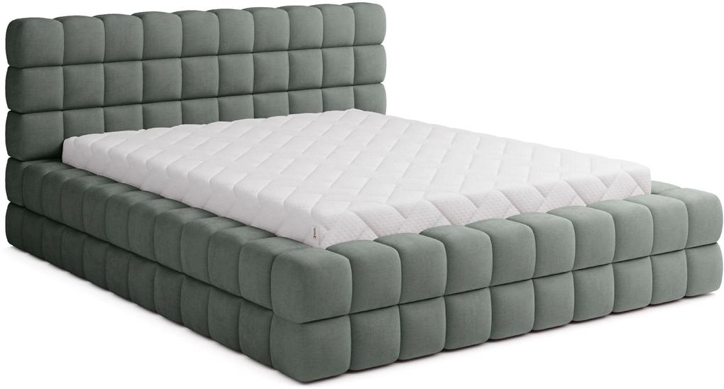 Eltap Čalouněná postel Dizzle Materiál a barva potahu: Amore 38 - zelená, Rozměry (cm): 140x200