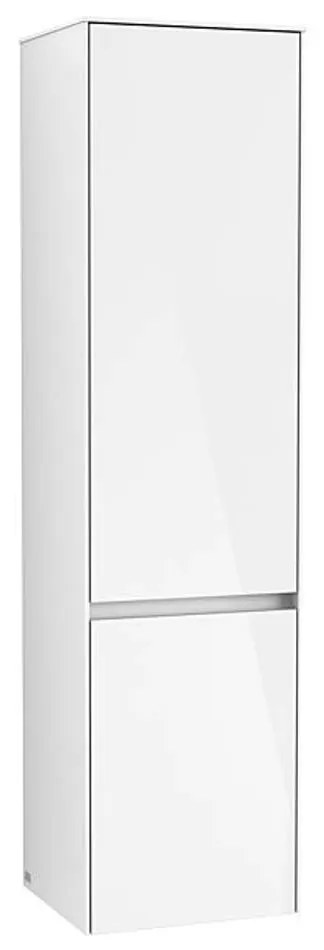 Villeroy & Boch Collaro - Skříňka vysoká, 40x154x35 cm, 2 dvířka, panty vpravo, Glossy White C03301DH
