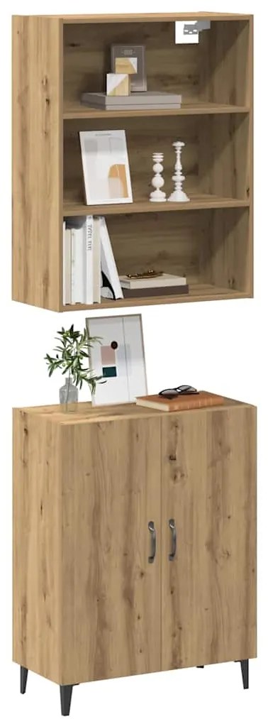 Příborník se nástěnná skříňka dub artisan kompozitní dřevo 3329224