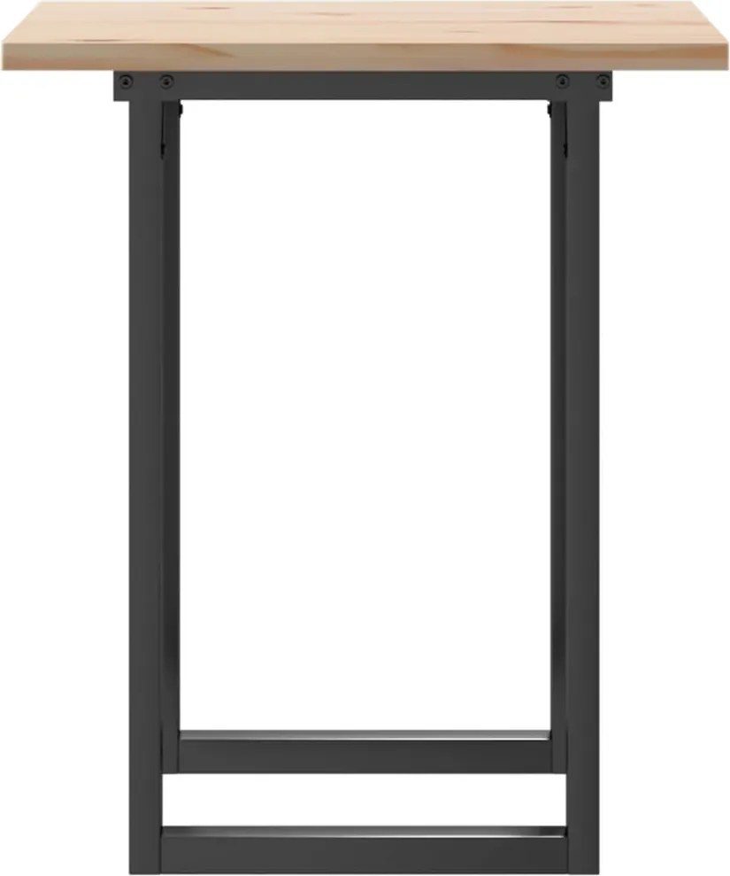 Jídelní stůl s O rámem 70 x 70 x 75,5 cm borové dřevo a ocel 3282737
