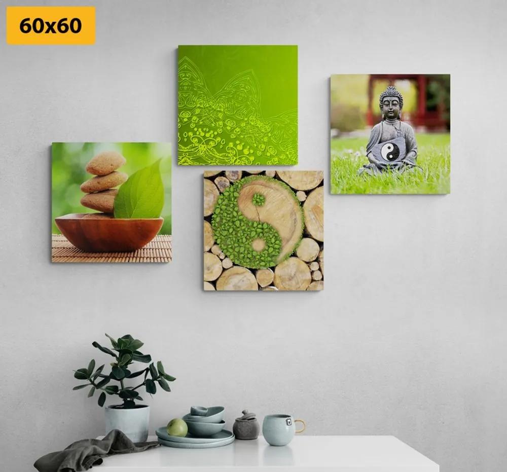 Set obrazů příjemná harmonie Feng Shui - 4x 60x60 cm
