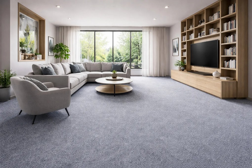 Condor Carpets, Metrážový koberec Rambo-Bet 73, na míru, šíře 3m,4m,5m, šedá, filc, kuchyně