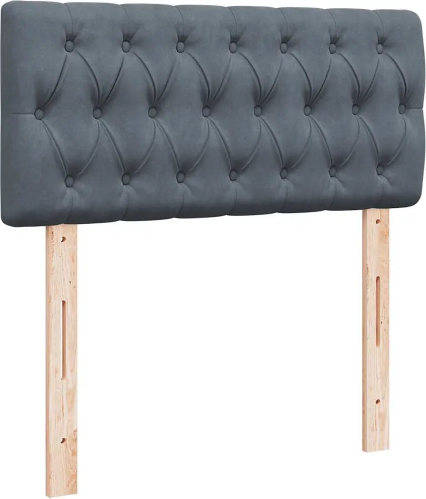 Box spring postel s matrací tmavě šedá 90x190 cm samet 3287621