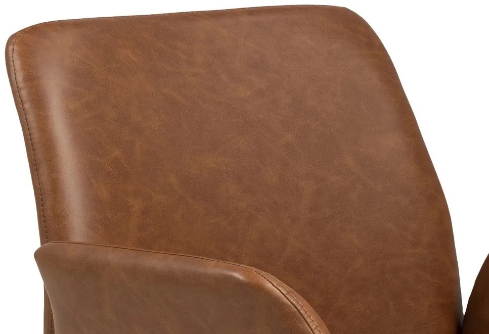 Designové otočné křeslo Allison koňakové - skladem