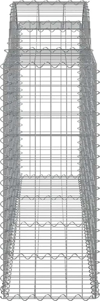 Klenuté gabionové koše 18ks 200x50x100/120cm pozinkované železo 3146334