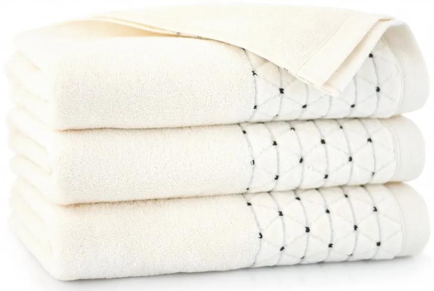Egyptská bavlna ručníky a osuška Diamond - smetanová Velikost: ručníček 30 x 50