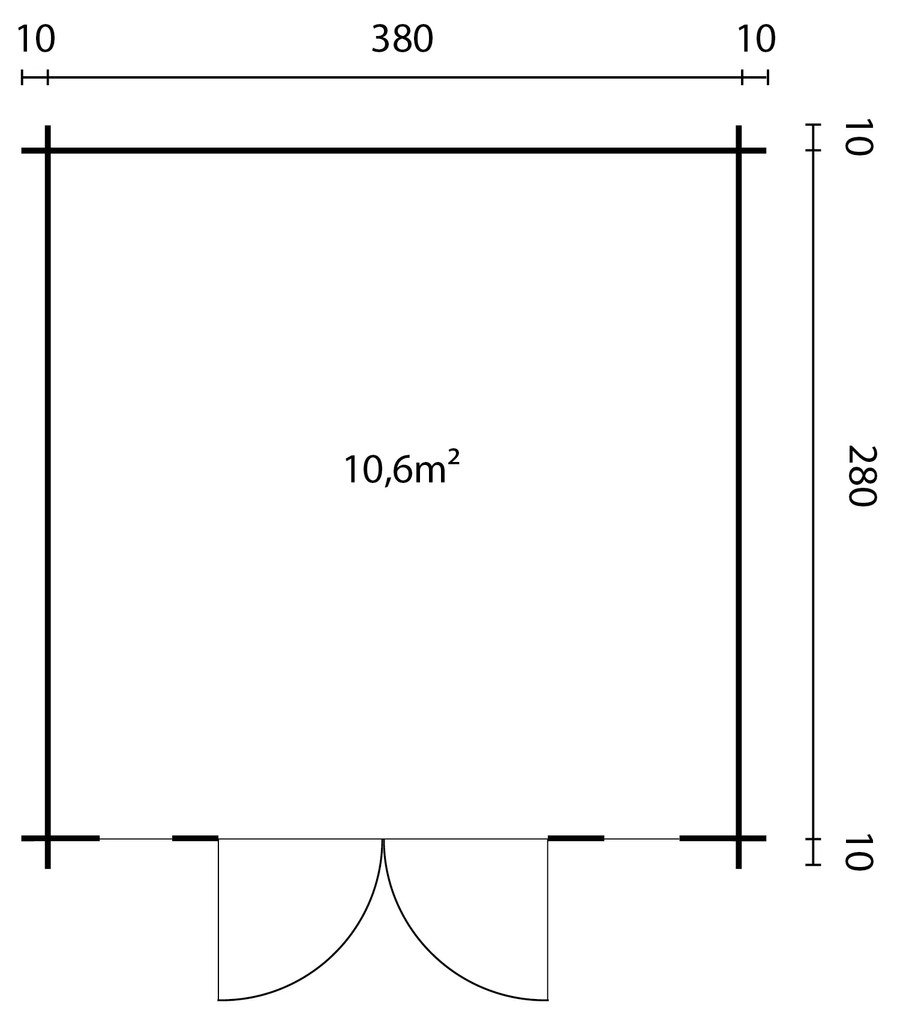 Domek Cataleya 380x380cm, 40mm