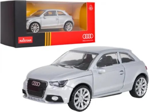 Model auta Audi A1 1:43 RASTAR stříbrné