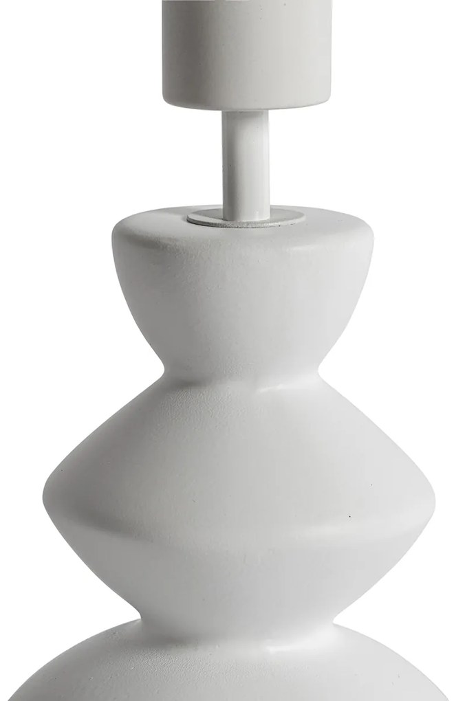 Designová stolní lampa bílá keramika 15 cm bez stínidla - Alisia