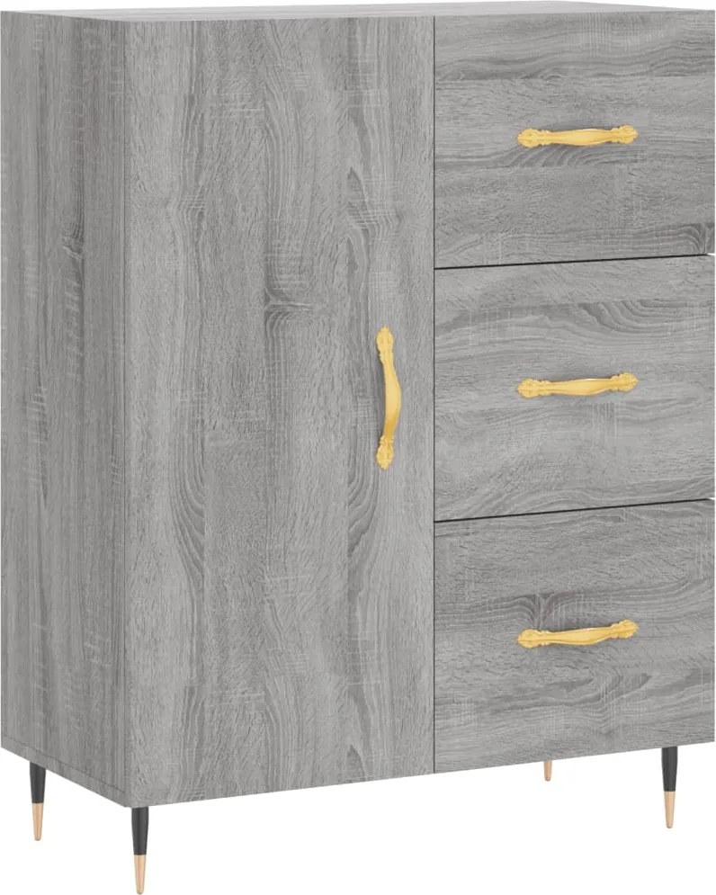 Skříň highboard šedá sonoma 69,5 x 34 x 180 cm kompozitní dřevo 3198455