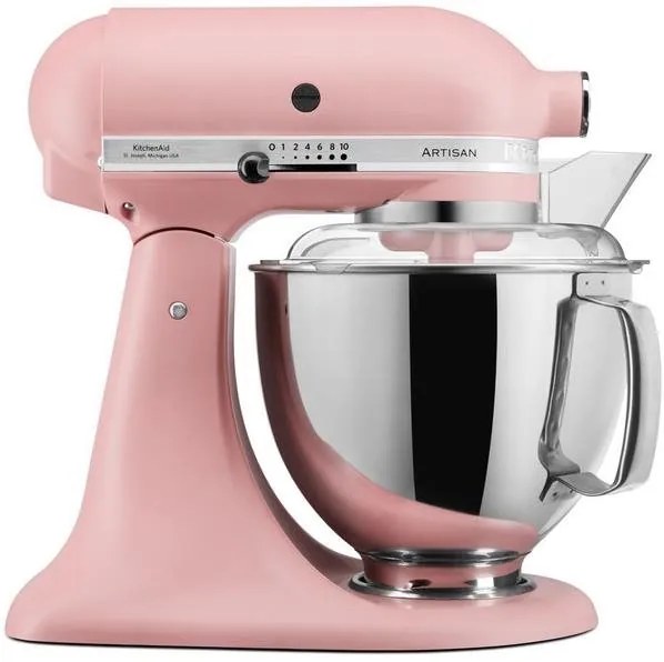 Kuchyňský robot kitchenaid artisan 5ksm175, růžová matná, 4,8 l