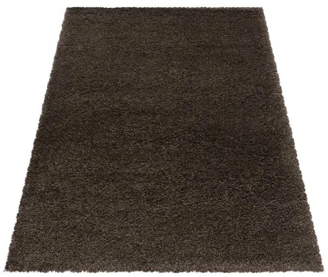 Vopi | Kusový koberec Fluffy shaggy 3500 brown - 60 x 110 cm